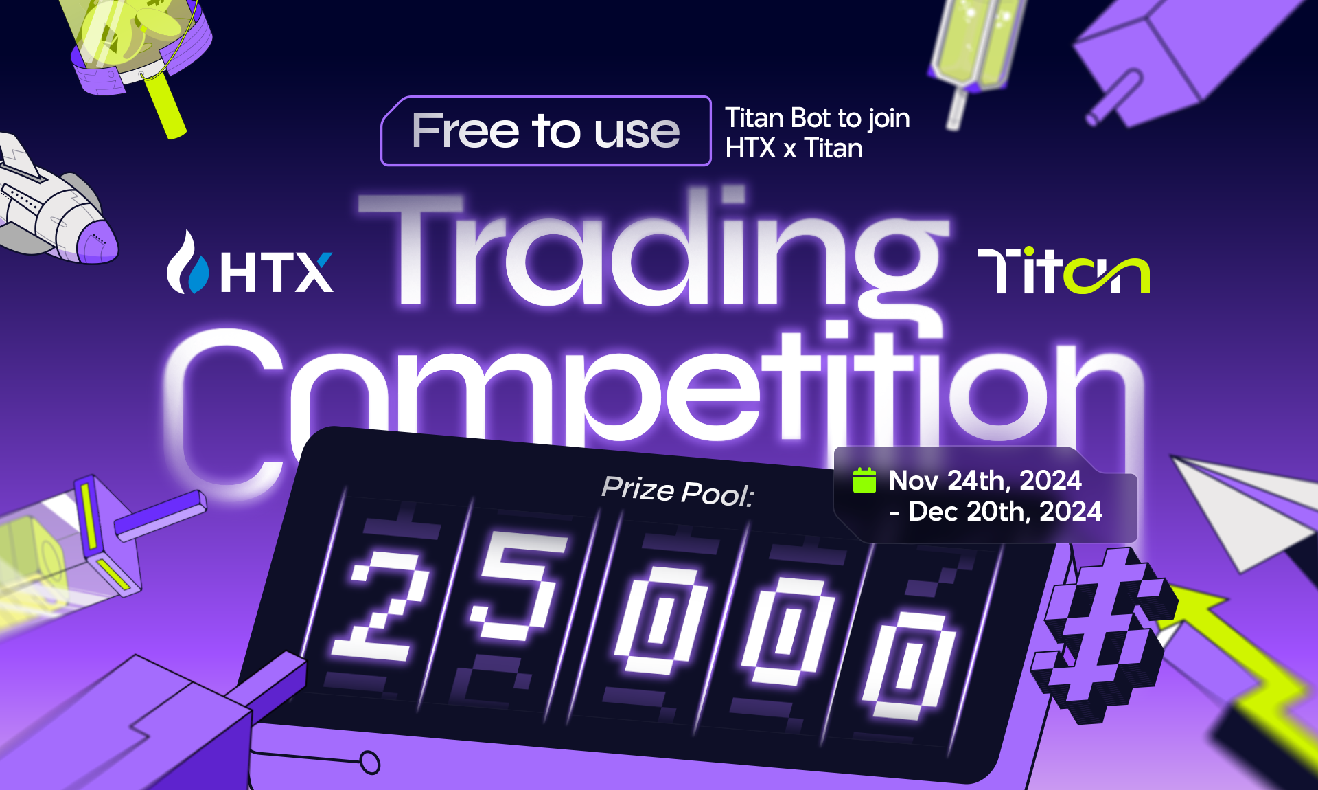 Join the Titan x HTX trading competition & share a $25,000 prize pool